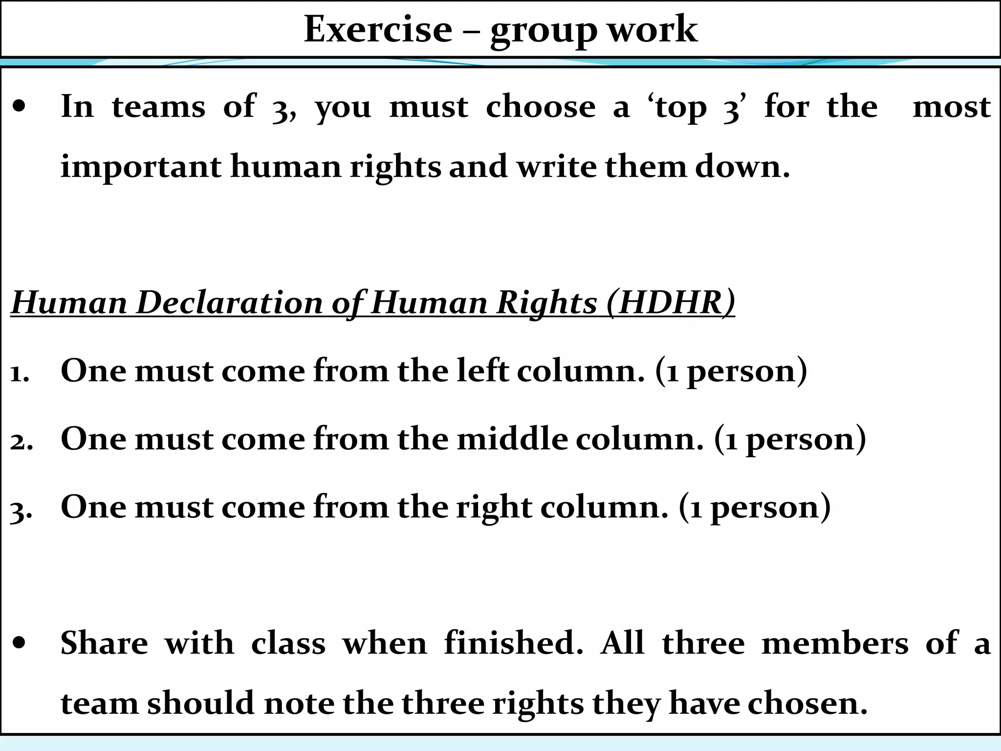 Human rights 3 | PPTX