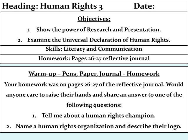Human rights 3 | PPTX | Education