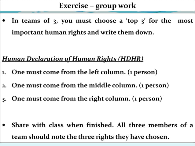 Human rights 3 | PPTX | Education