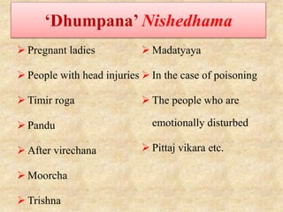 Dhumpana in Shwasa Roga | PPTX