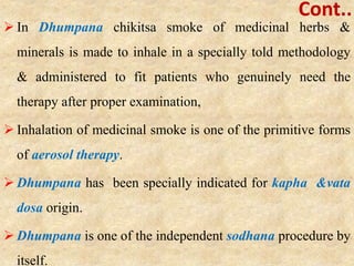 Dhumpana in Shwasa Roga | PPTX