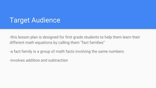 Fact family lesson | PPTX