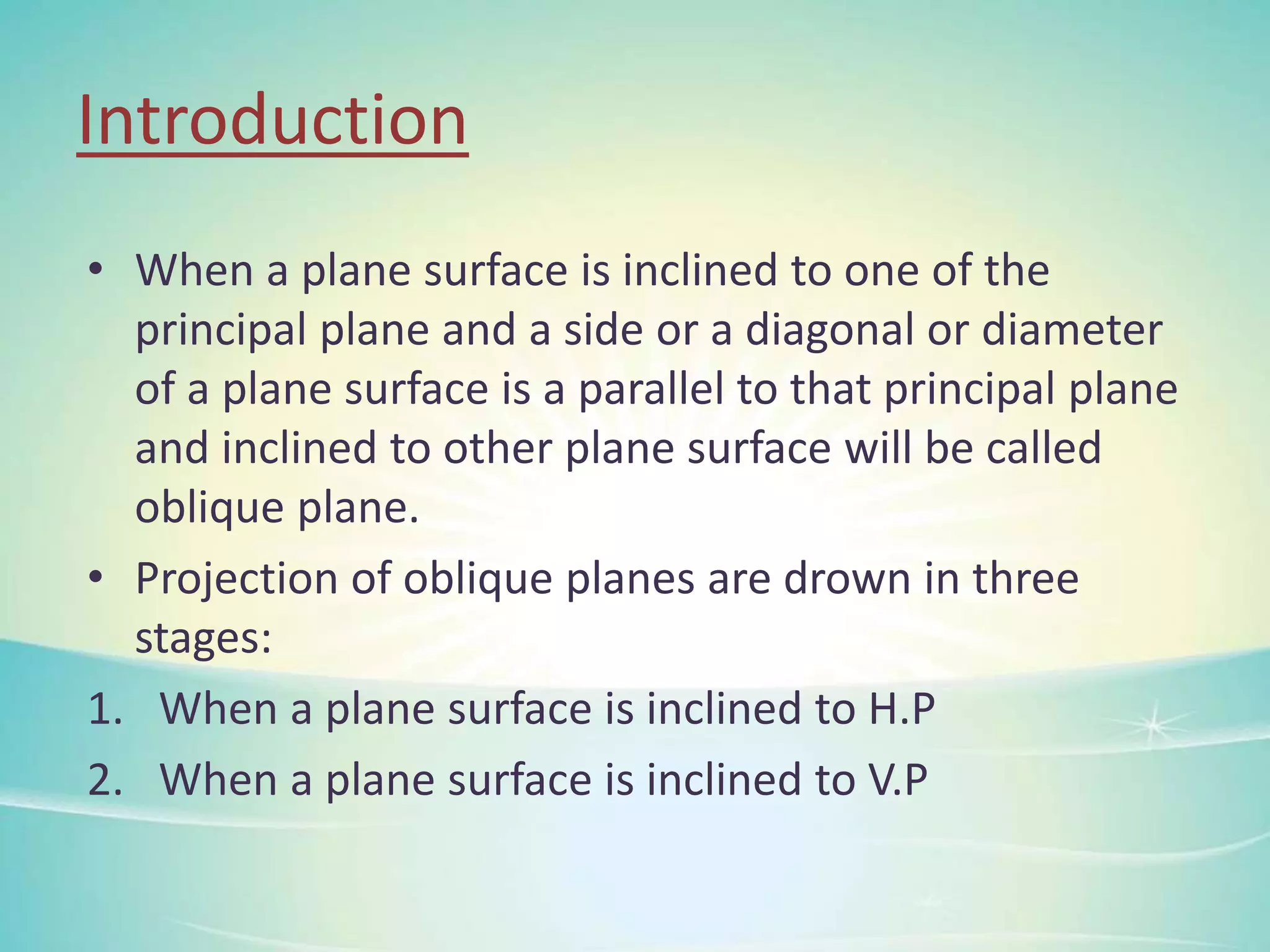 oblique planes | PPTX