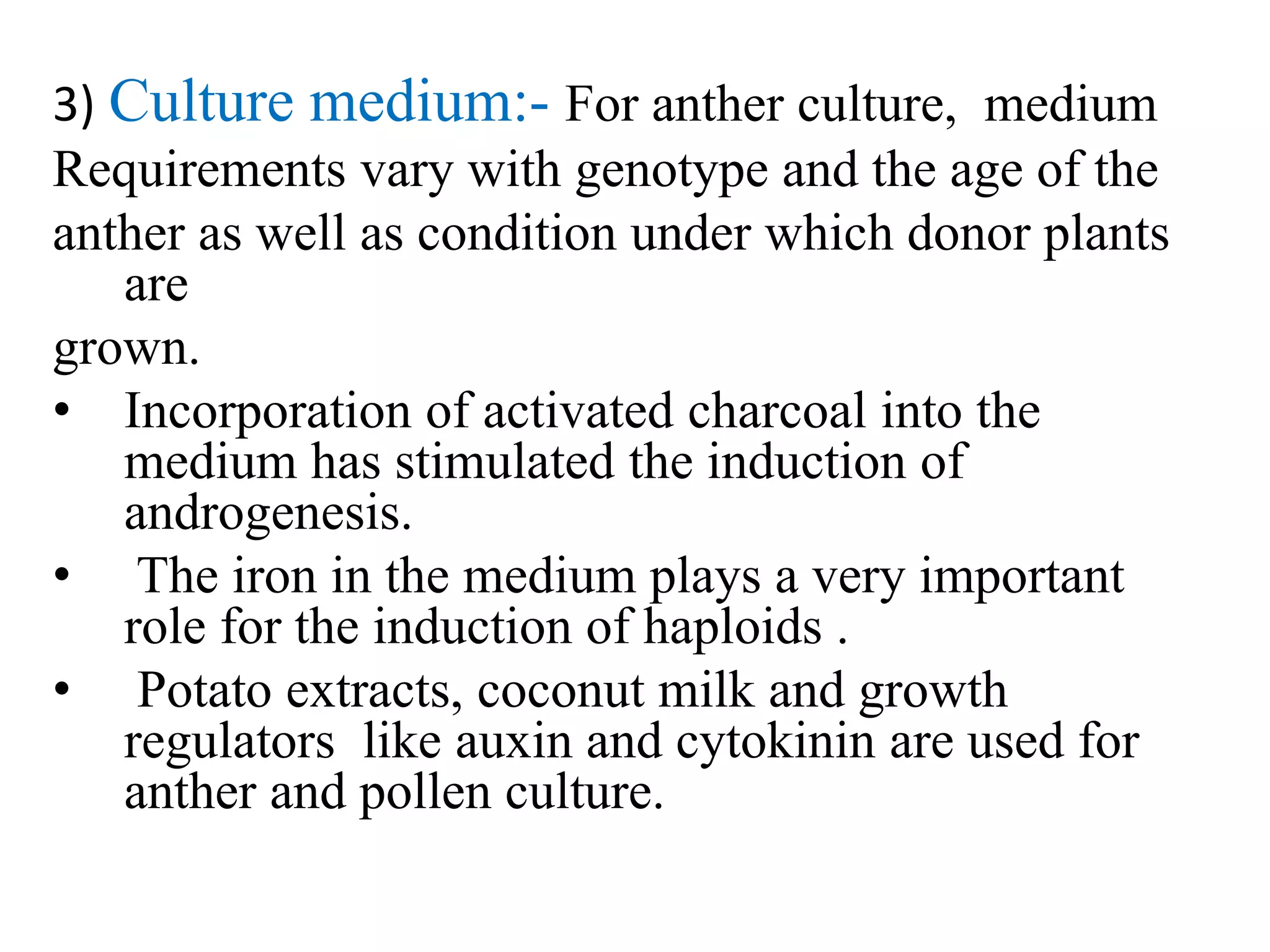 production of double haploid plants | PPTX