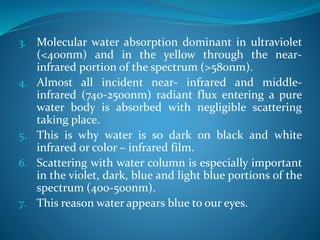 spectral characteristics of water | PPTX
