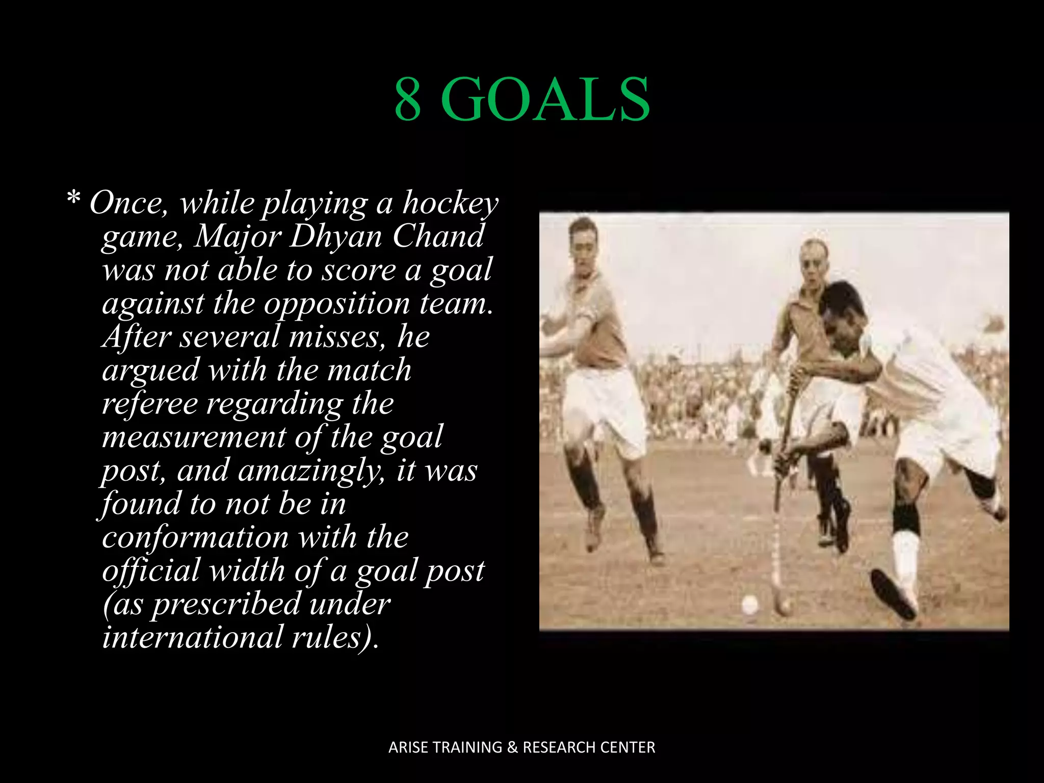 Dhyan chand - INDIAN HOCKEY PLAYER - Hitler saluted | PPT
