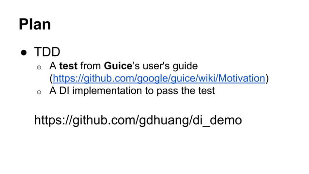 Implement Dependency Injection in Java | PPT