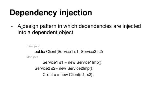 Implement Dependency Injection in Java