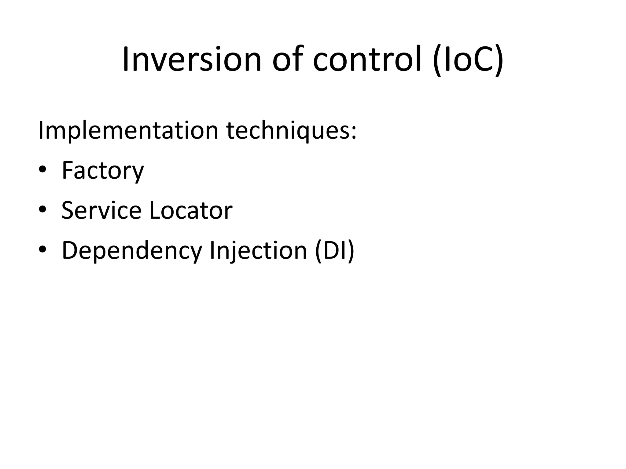 IoC and Dependency Injection | PPT