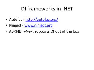 IoC and Dependency Injection | PPT