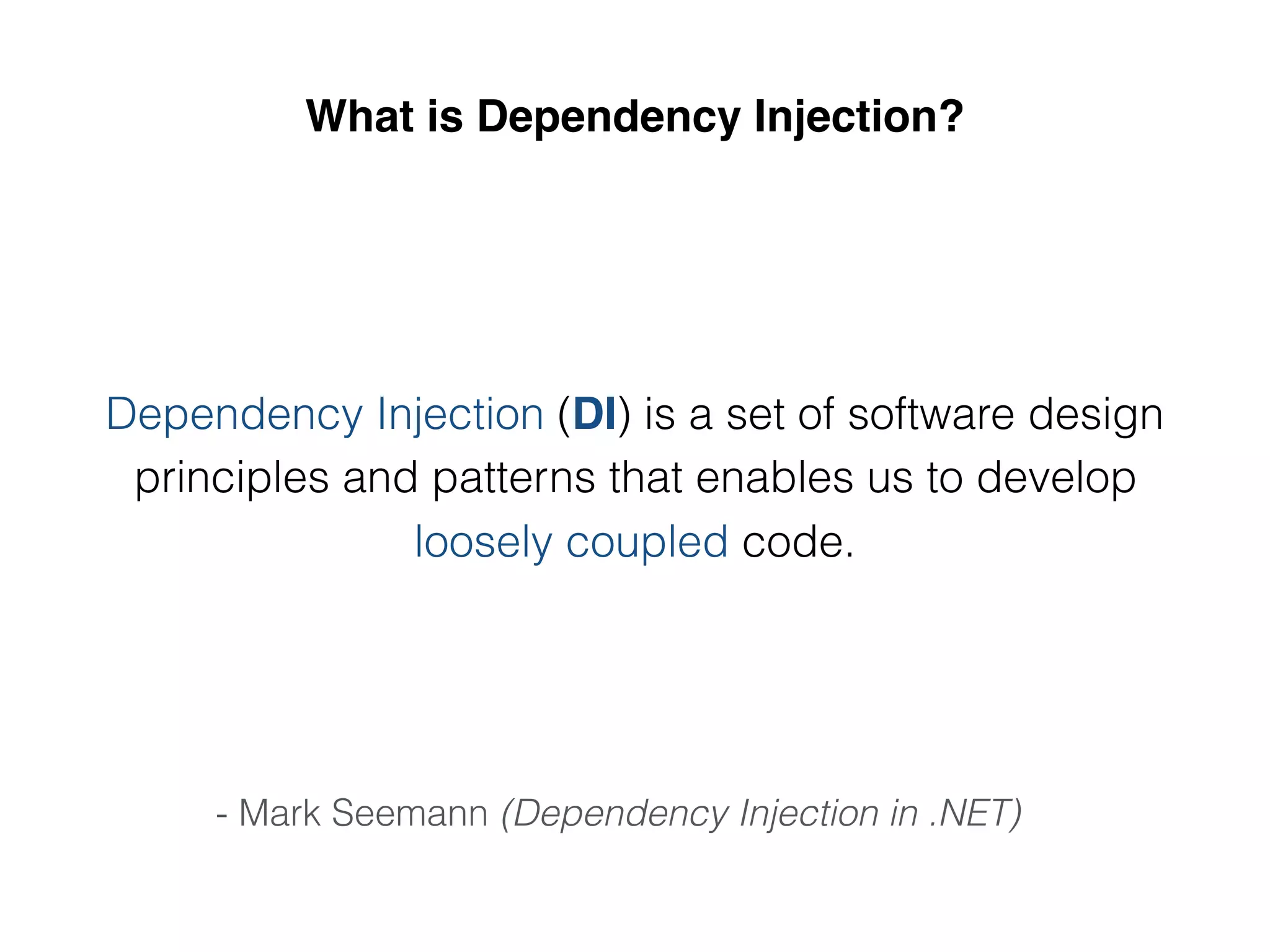 Dependency Injection in iOS | PPT