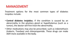 Diabetes Insipidus | PPTX | Hormonal Disorders | Endocrine and ...