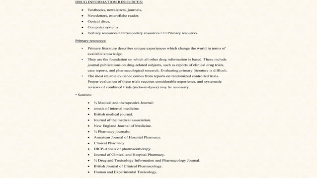 Drug Information. | PDF