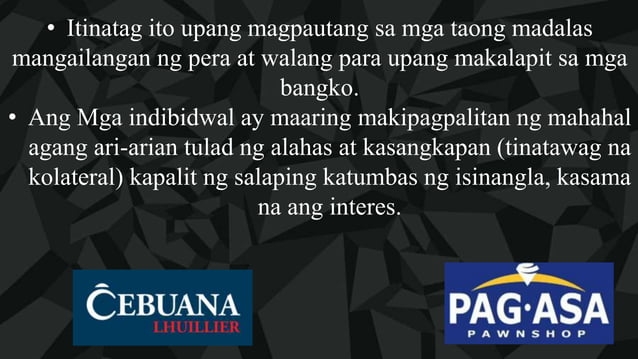 B. Institusyong Di Bangko | PPTX