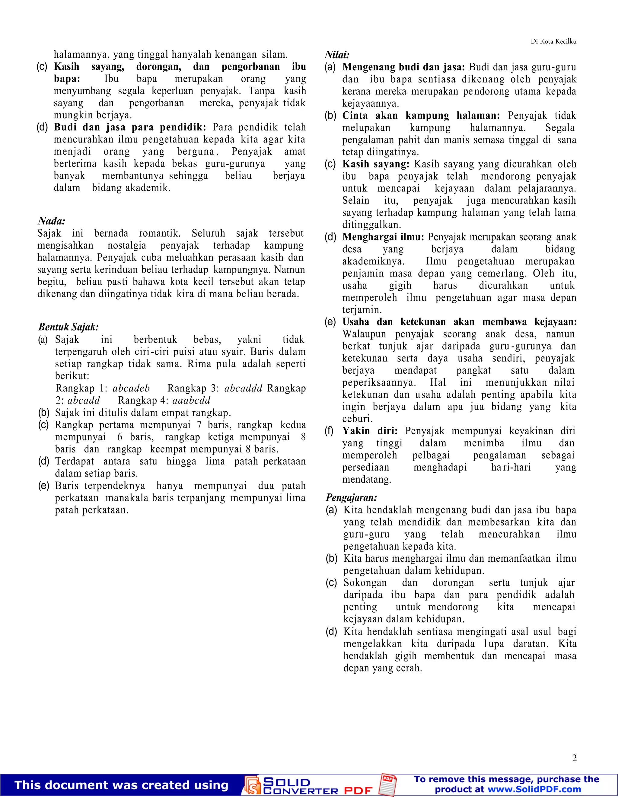 Di Kota Kecilku | PDF