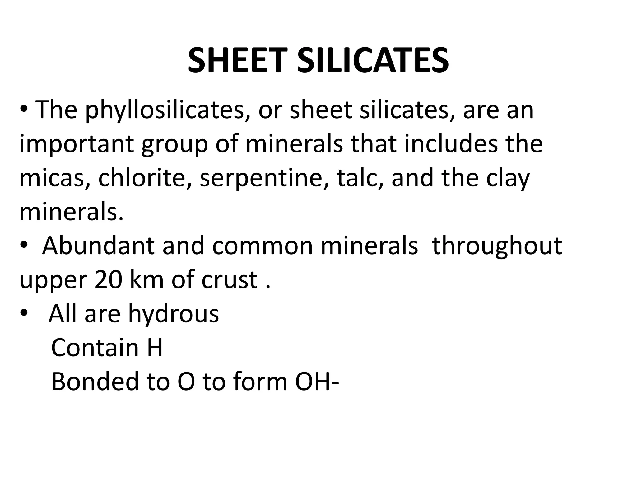 Di octahedral sheet silicates | PPTX