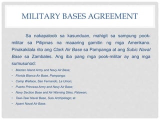 Di Patas na Kasunduang Pilipinas - Amerika | PPTX