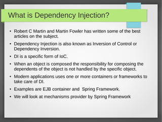 Dependency Injection in Spring in 10min | PPT