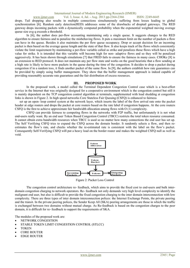 Token Based Packet Loss Control Mechanism for Networks | PDF