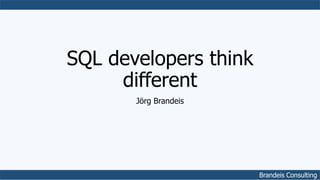 SQL developer think different | PDF