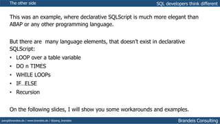 SQL developer think different | PPT