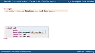 SQL developer think different | PPT