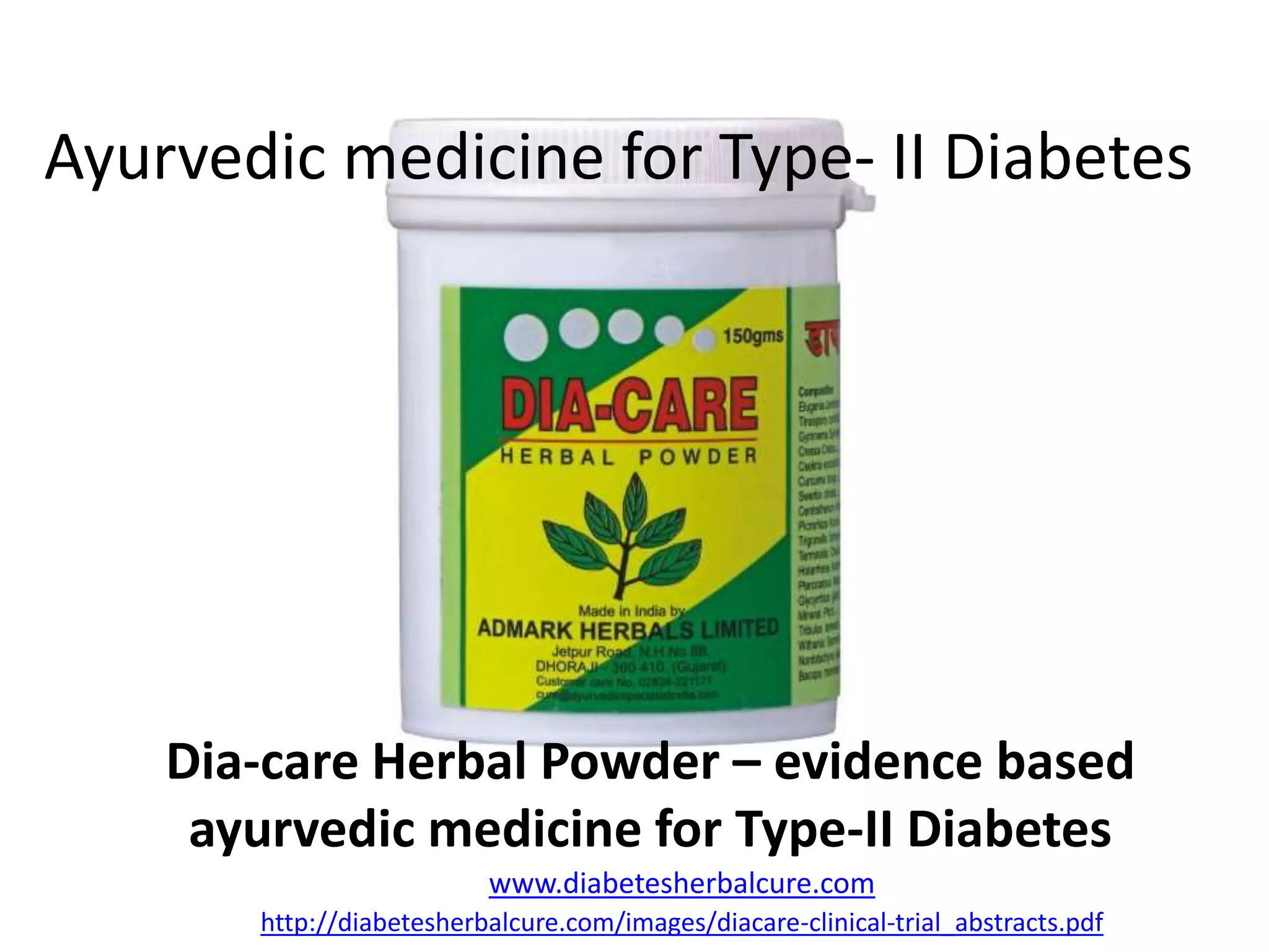 Dia care herbal powder | PPTX
