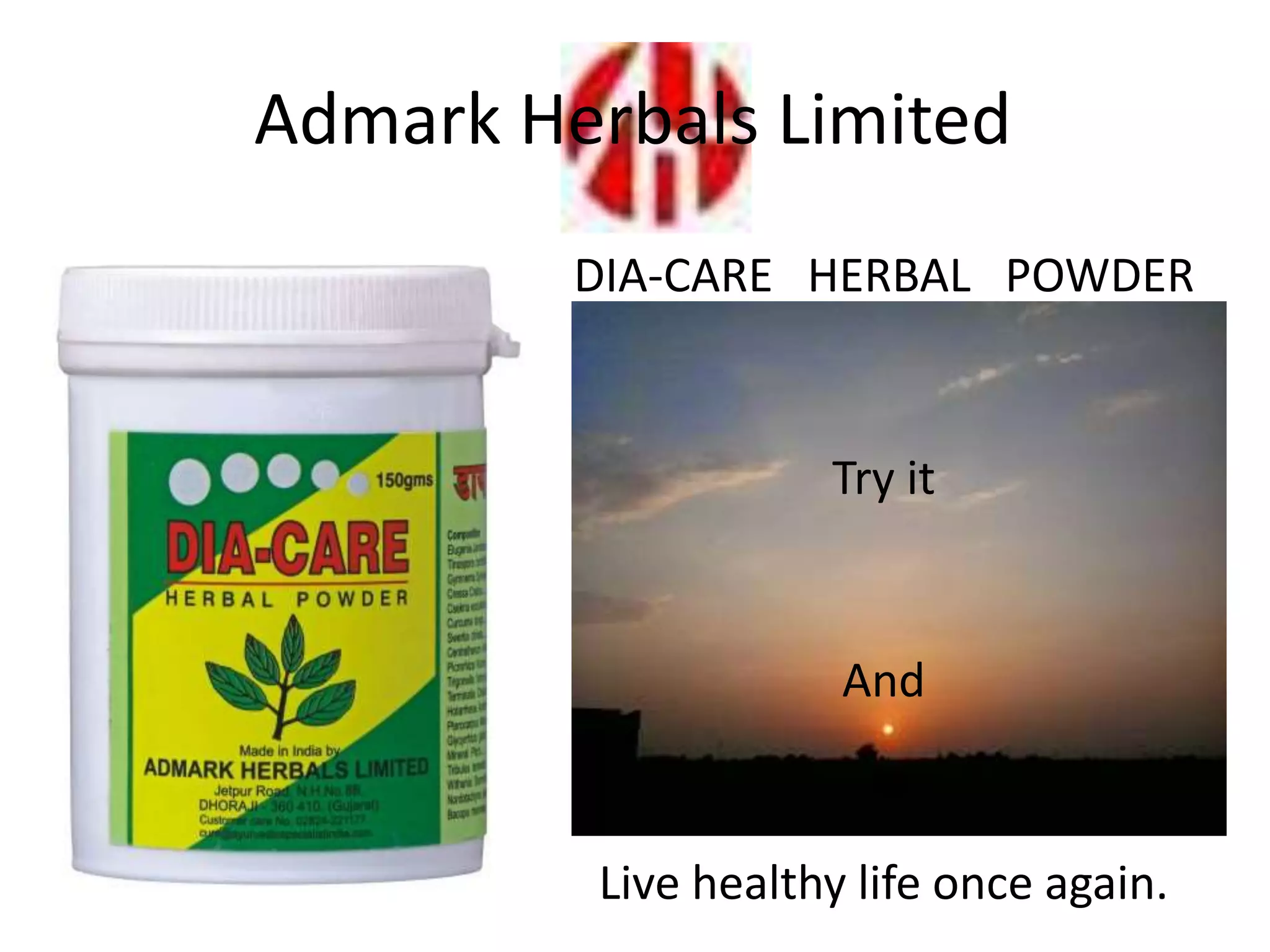 Dia care herbal powder | PPT