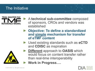 Initiative for an eTMF Exchange Mechanism from the TMF Reference Model ...