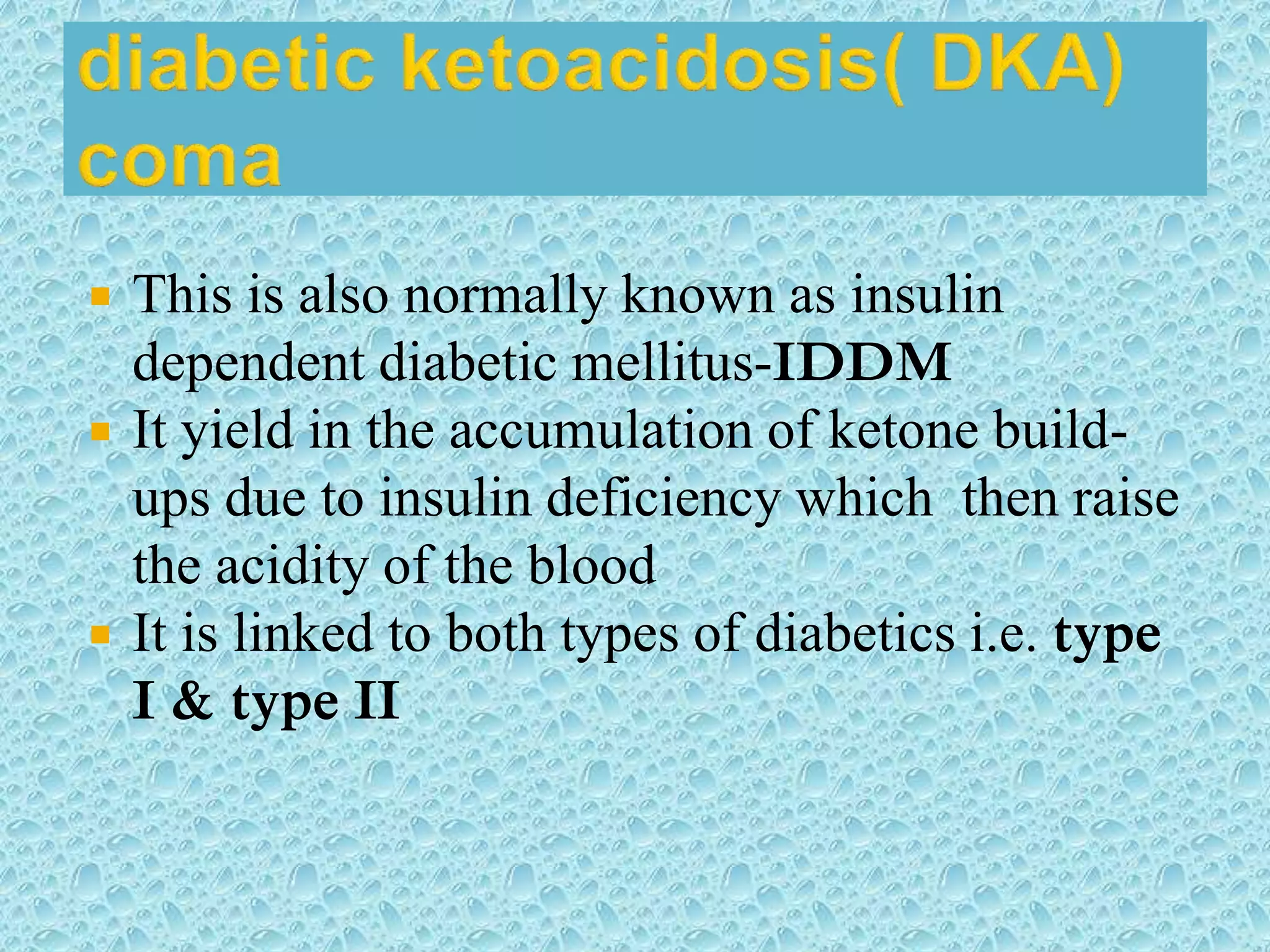 Diabete coma | PPTX