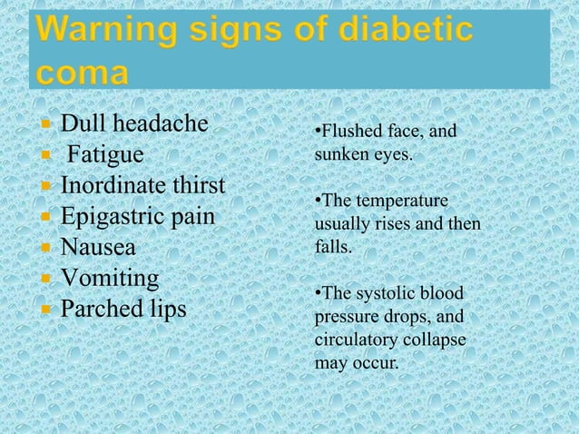 Diabete coma | PPTX | Endocrine and Metabolic Diseases | Diseases and ...