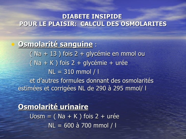 Calcul De L’Osmolarité Urinaire – ZDWXBQ