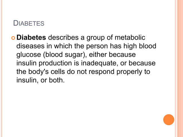 Diabetes | PPT | Diabetes | Diseases and Conditions