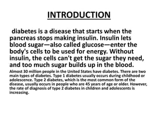 Diabetes | PPTX | Diabetes | Diseases and Conditions