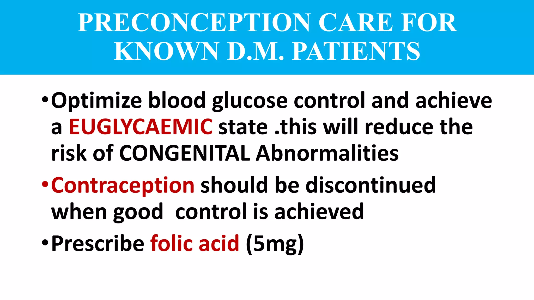 Diabetes Mellitus & Gestational D iabetes in Pregnancy | PPTX