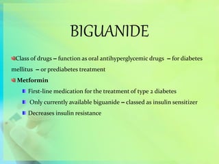 Diabetes and Oral hypoglycemic drugs | PPTX