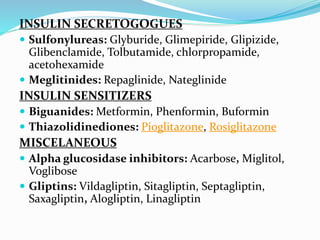 Insulin and Oral Hypoglycemics | PPTX