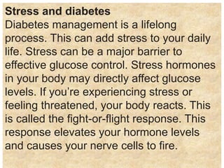 Stress and Social Support Vs Diabetes Mellitus | PPTX