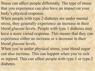 Stress and Social Support Vs Diabetes Mellitus | PPTX