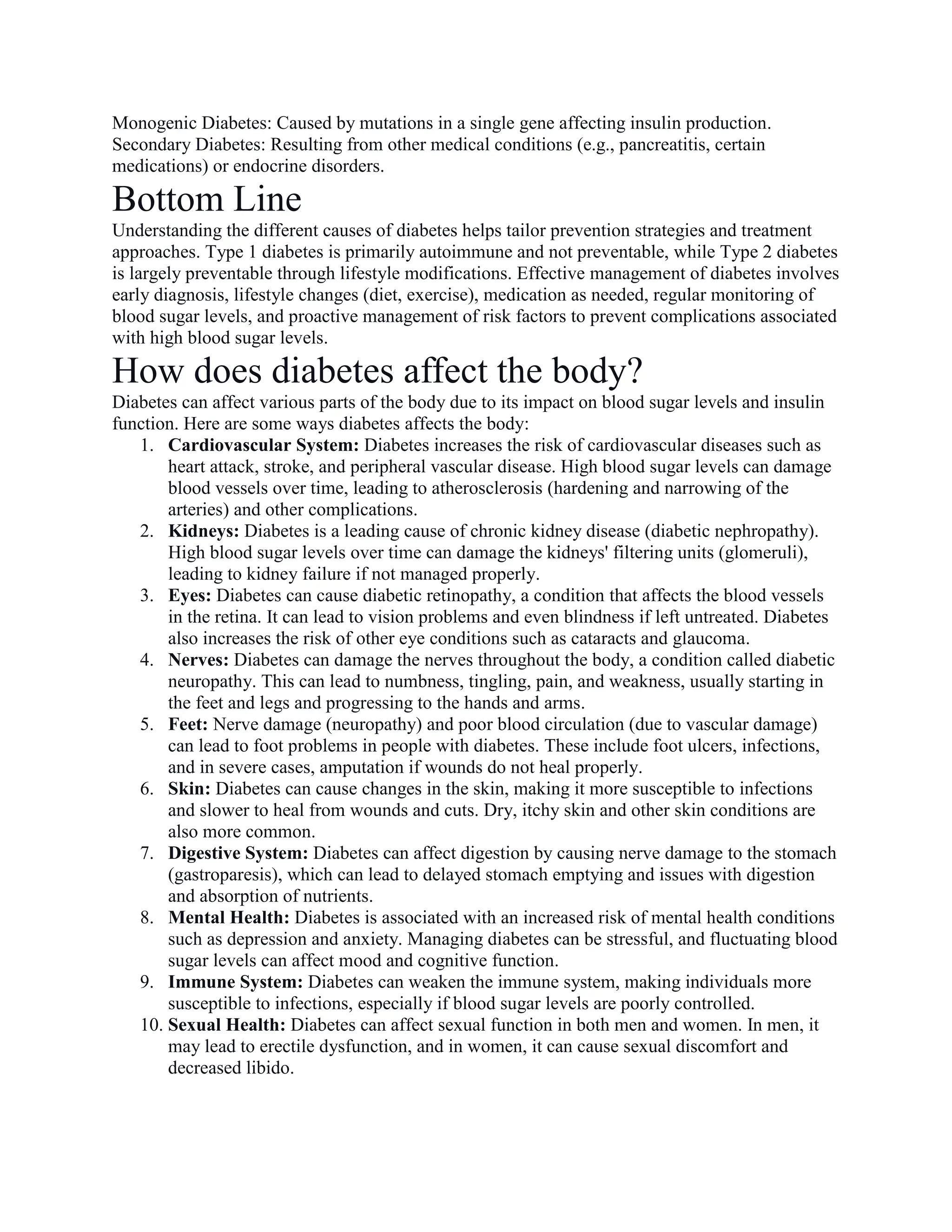Diabetes Type 1 vs. Type 2: A Comprehensive Guide | PDF