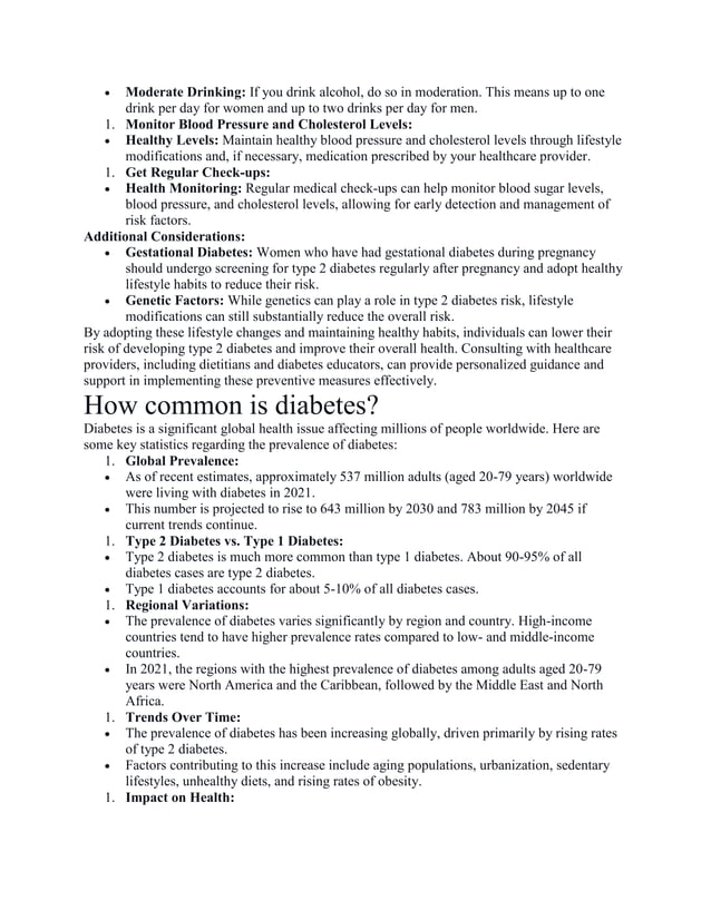 Diabetes Type 1 vs. Type 2: A Comprehensive Guide | PDF