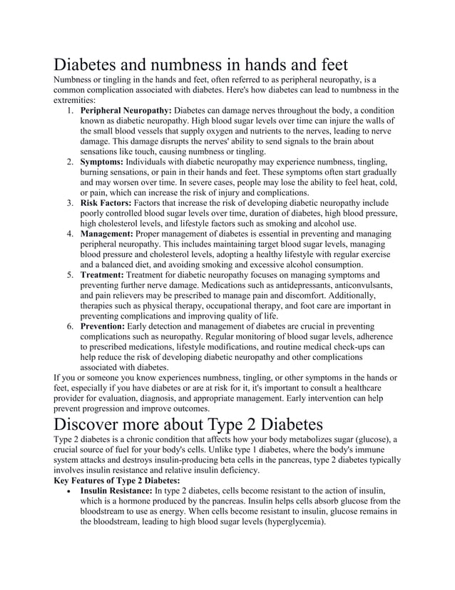 Diabetes Type 1 vs. Type 2: A Comprehensive Guide | PDF