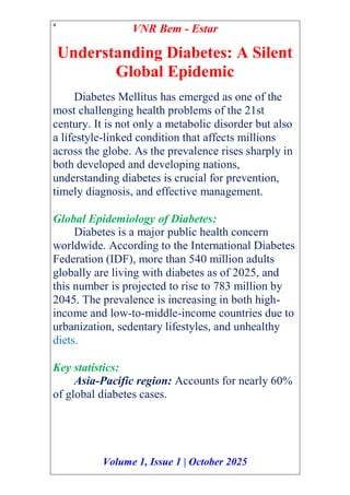 Understanding Diabetes: A Silent Global Epidemic | PDF