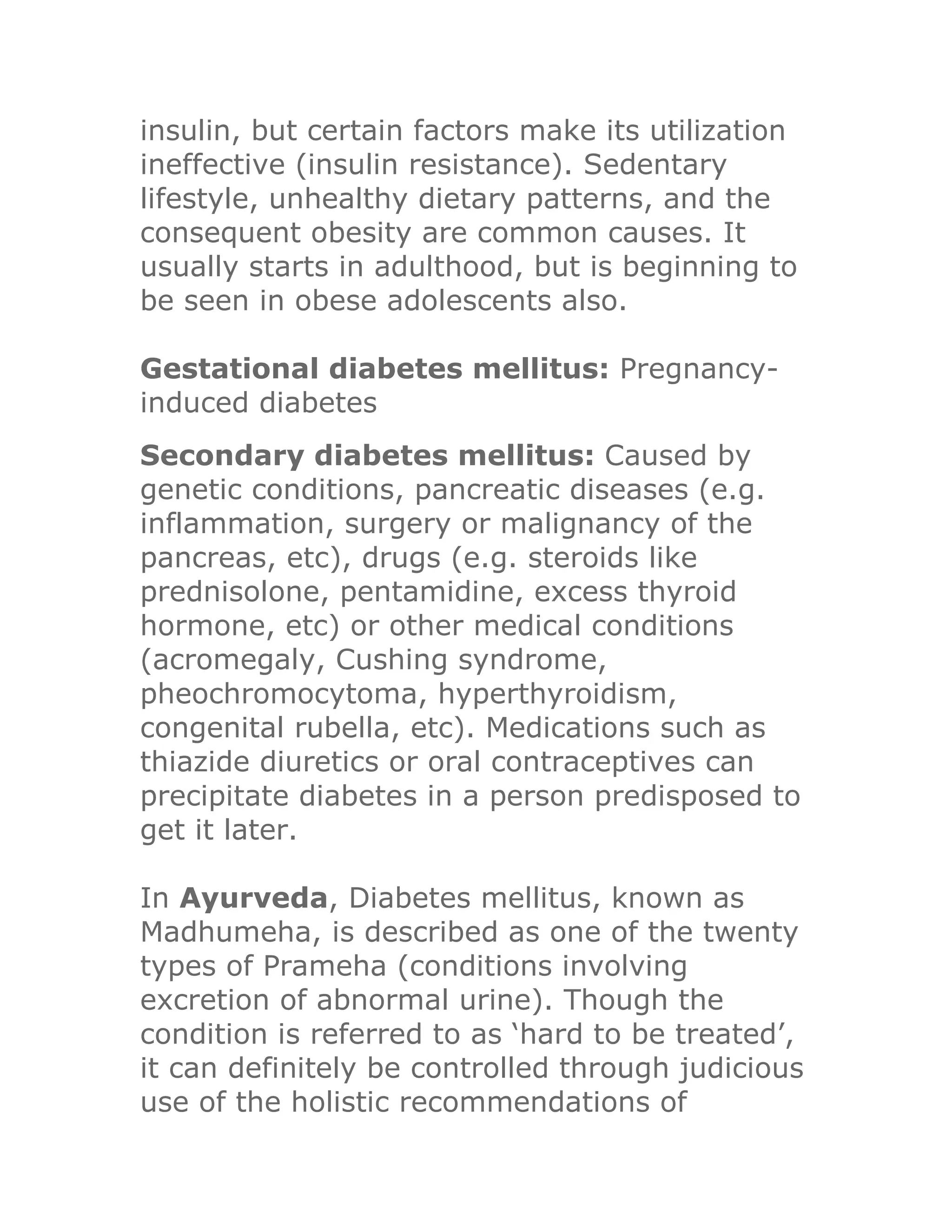 Diabetes - ayurvedic treatment | PDF