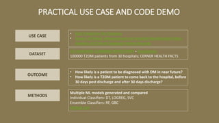 Predictive Analytics and Machine Learning for Healthcare - Diabetes | PPTX