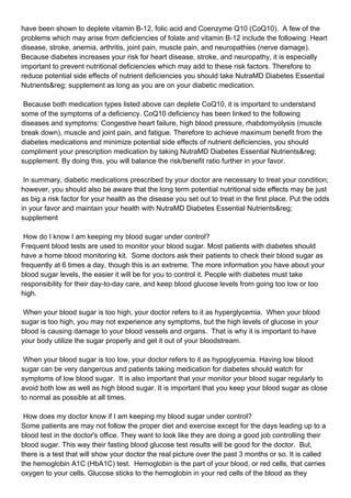 Learn to Control Your Diabetes Effectively | PDF