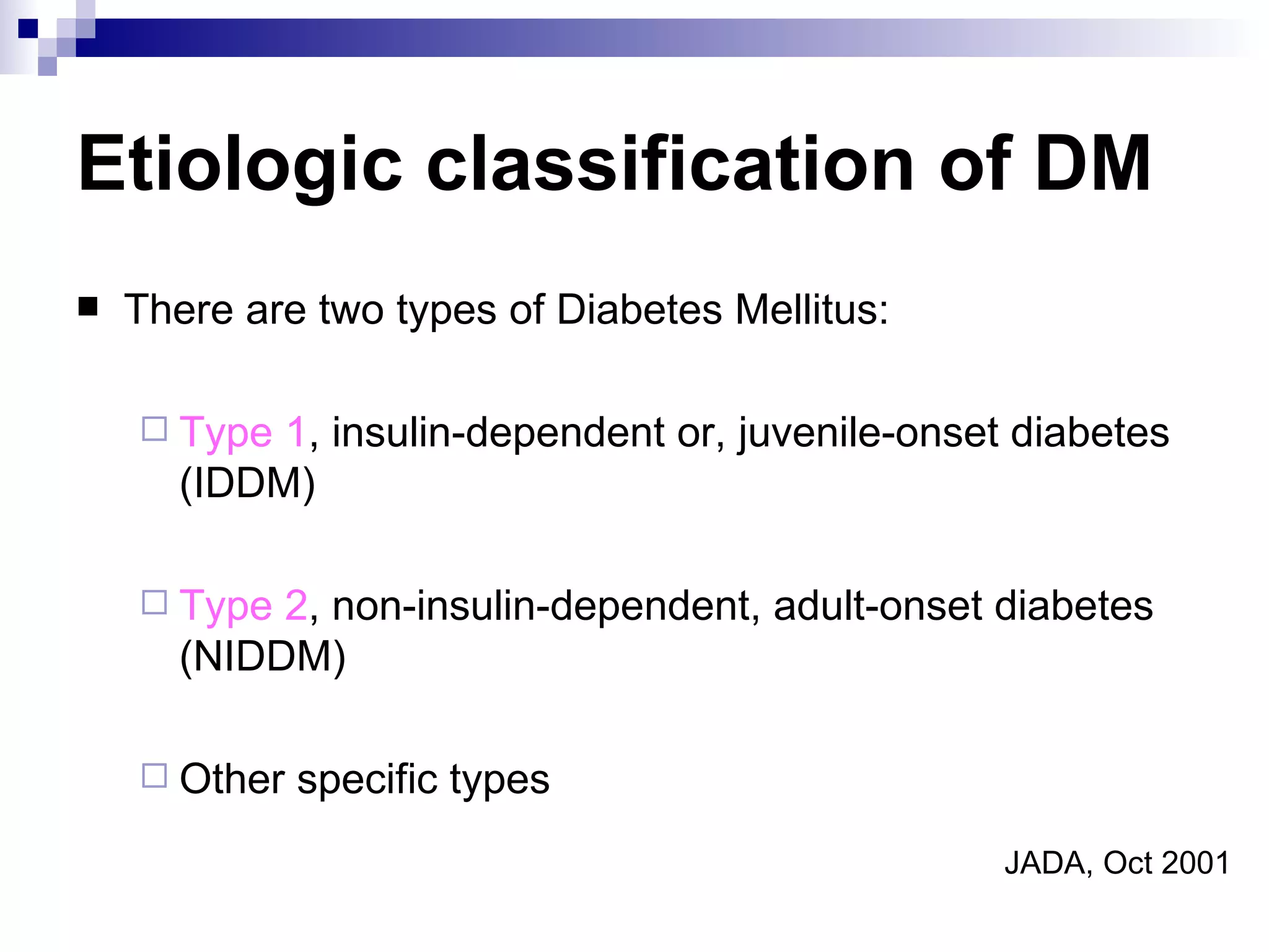 Diabetes Mellitus patients in dental management | PPT