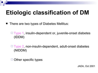 Diabetes Mellitus patients in dental management | PPT