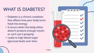 Understanding Diabetes: Causes, Types, Symptoms & Prevention | PPTX