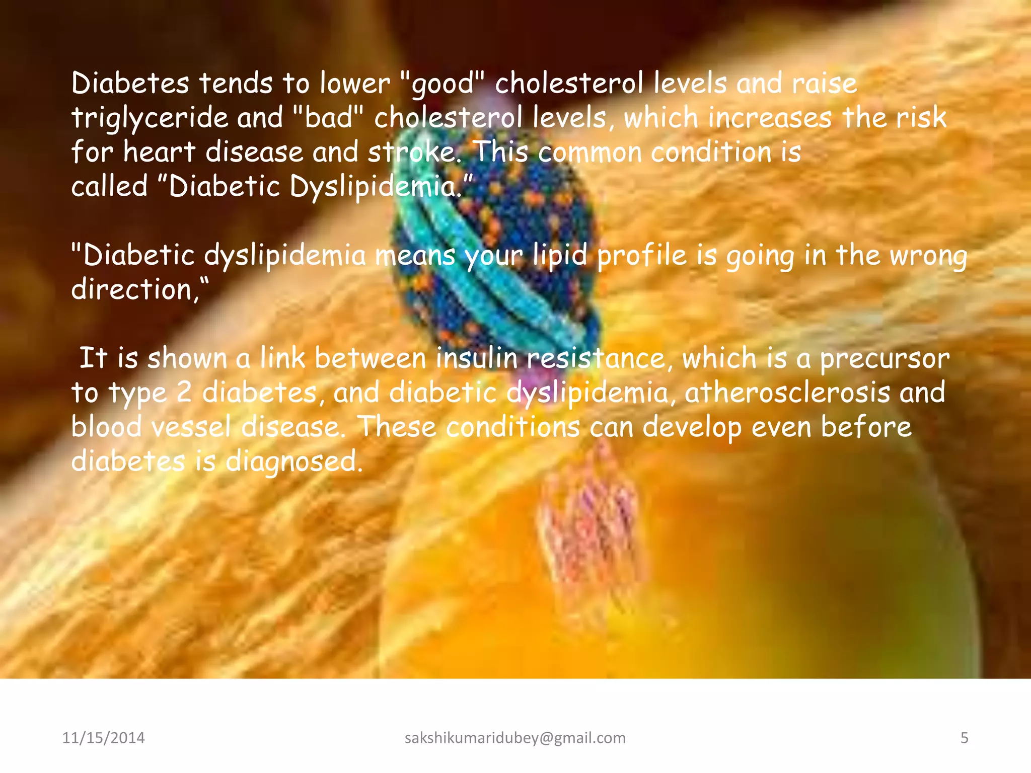 Diabetes and Cholesterol | PPTX